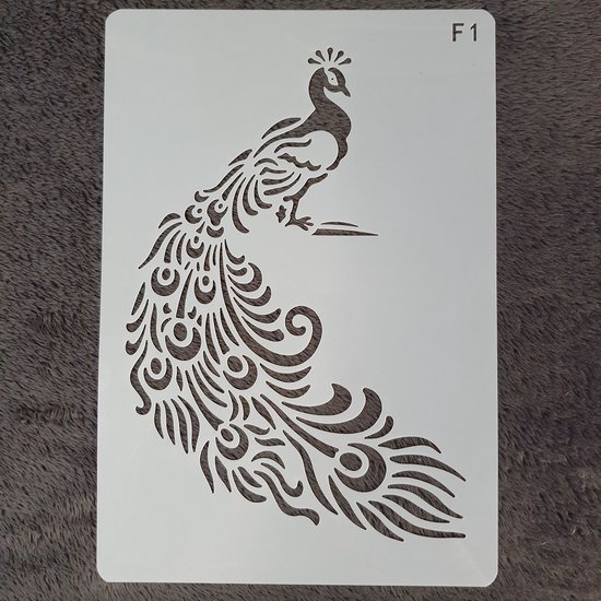 Pauw, stencil, kaarten maken, scrapbooking, A5 formaat, herbruikbaar | bol