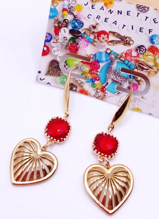 Jeannette-Creatief - Chique - Hartjes 4 - Oorbellen Dames - Dames ...