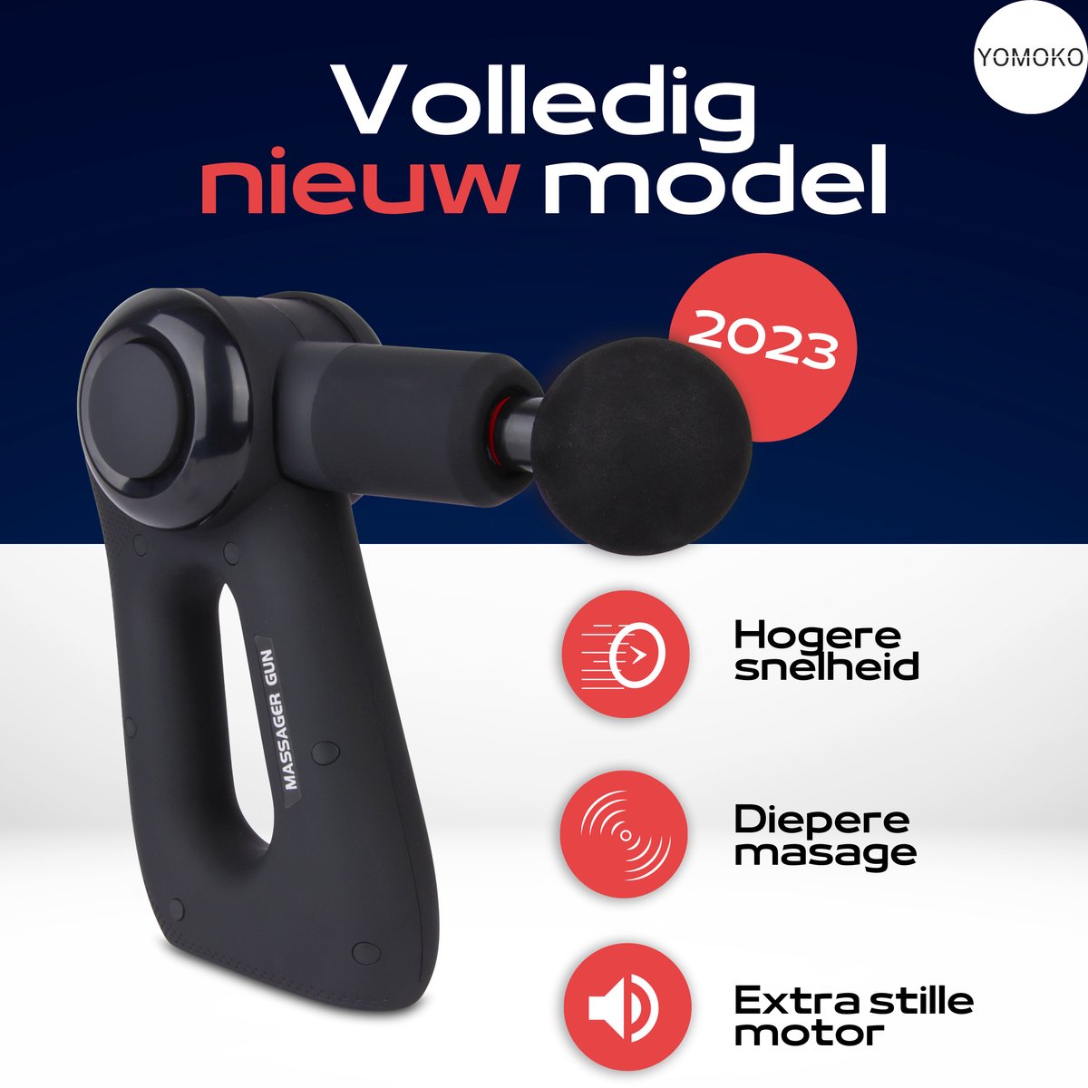 Yomoko Massagegun - Professioneel - Massage Gun - Apparaat - Inclusief ...