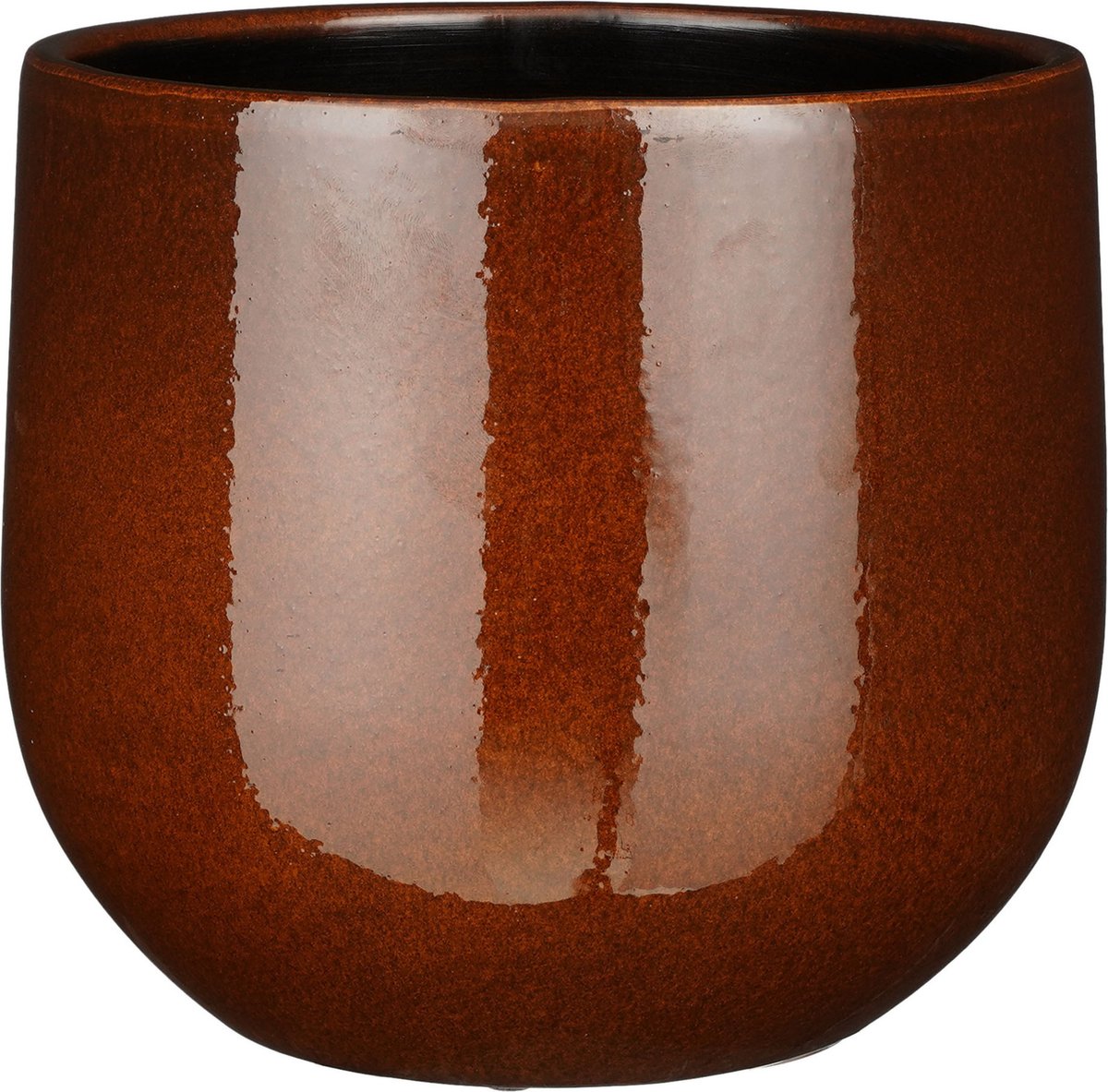 Mica Decorations - Plantenpot/bloempot - keramiek - terra bruin glans ...