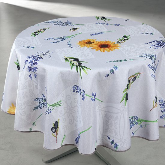 Rond Tafelkleed Provence Grijs 160cm | bol
