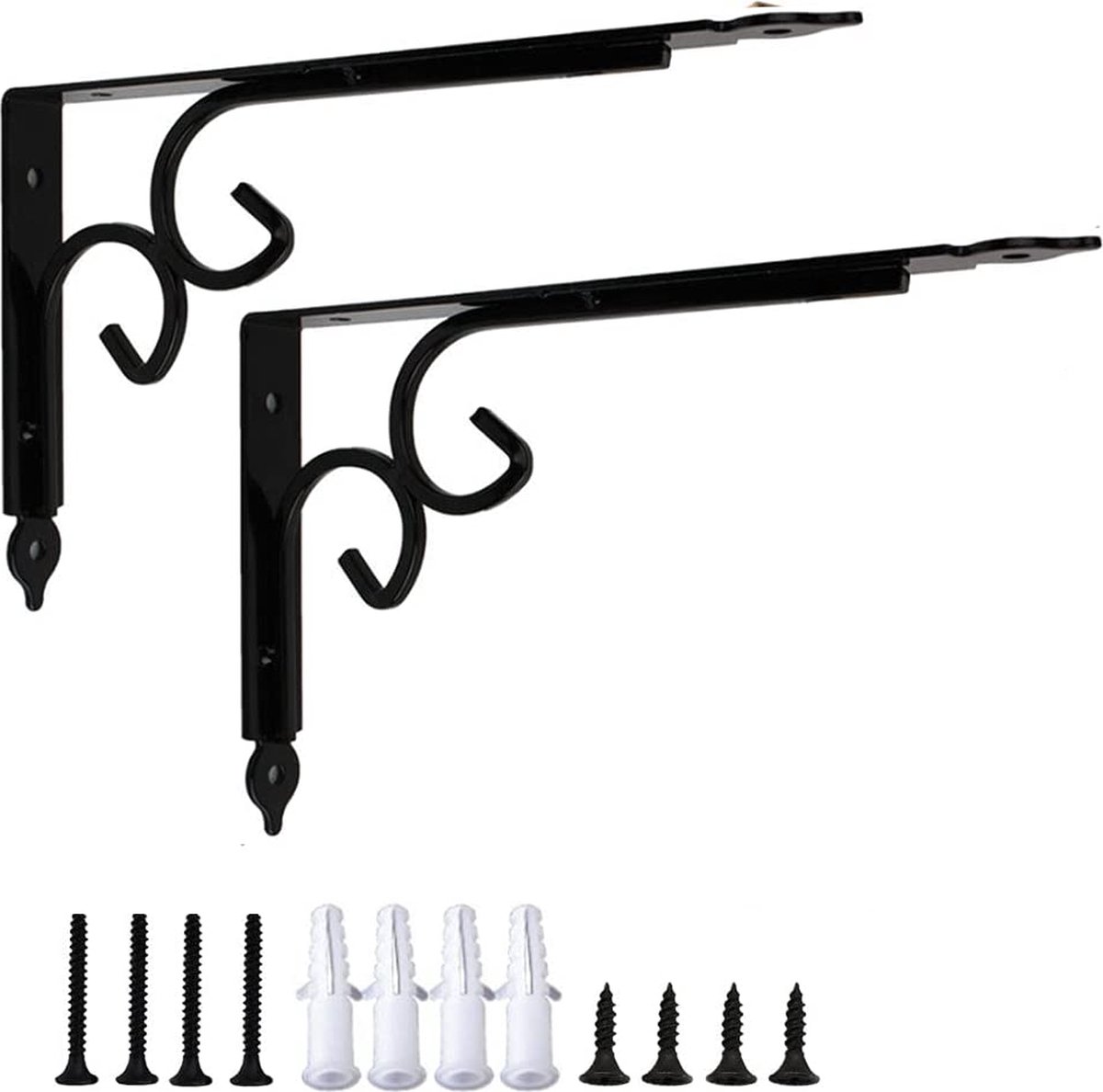 Set Van 2 - Heavy Duty Metalen Plankdragers - Ijzeren Muur Beugels ...