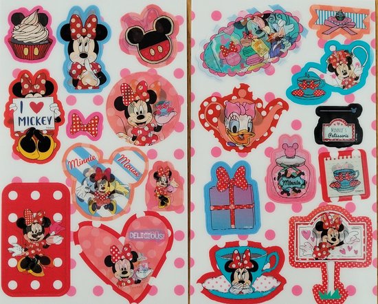 Disney Minnie Mouse 3D stickers ca. 20 stuks driedimensionale stickers ...