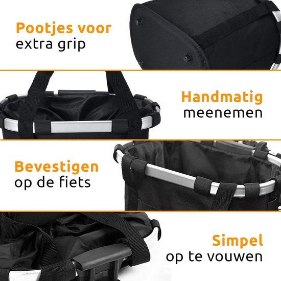 Hondenfietsmand Zwart - Boodschappentas - Hondenmand Fiets - Fietsmand Hond Voorop -... | bol