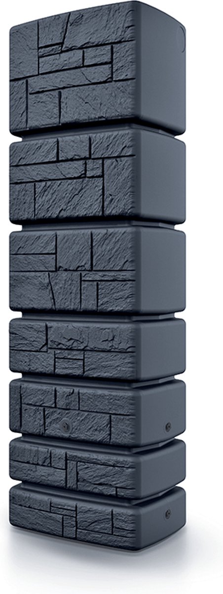 Regenton Stone Tower 350 liter - Antraciet | Steen effect Muur regenton ...