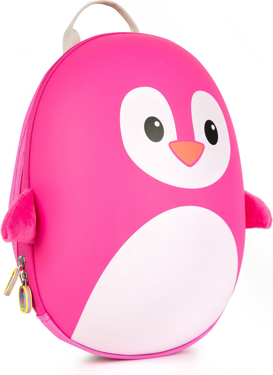 Boppi - kinderrugzak - pinguïn (roze) - lichtgewicht - comfortabel ...