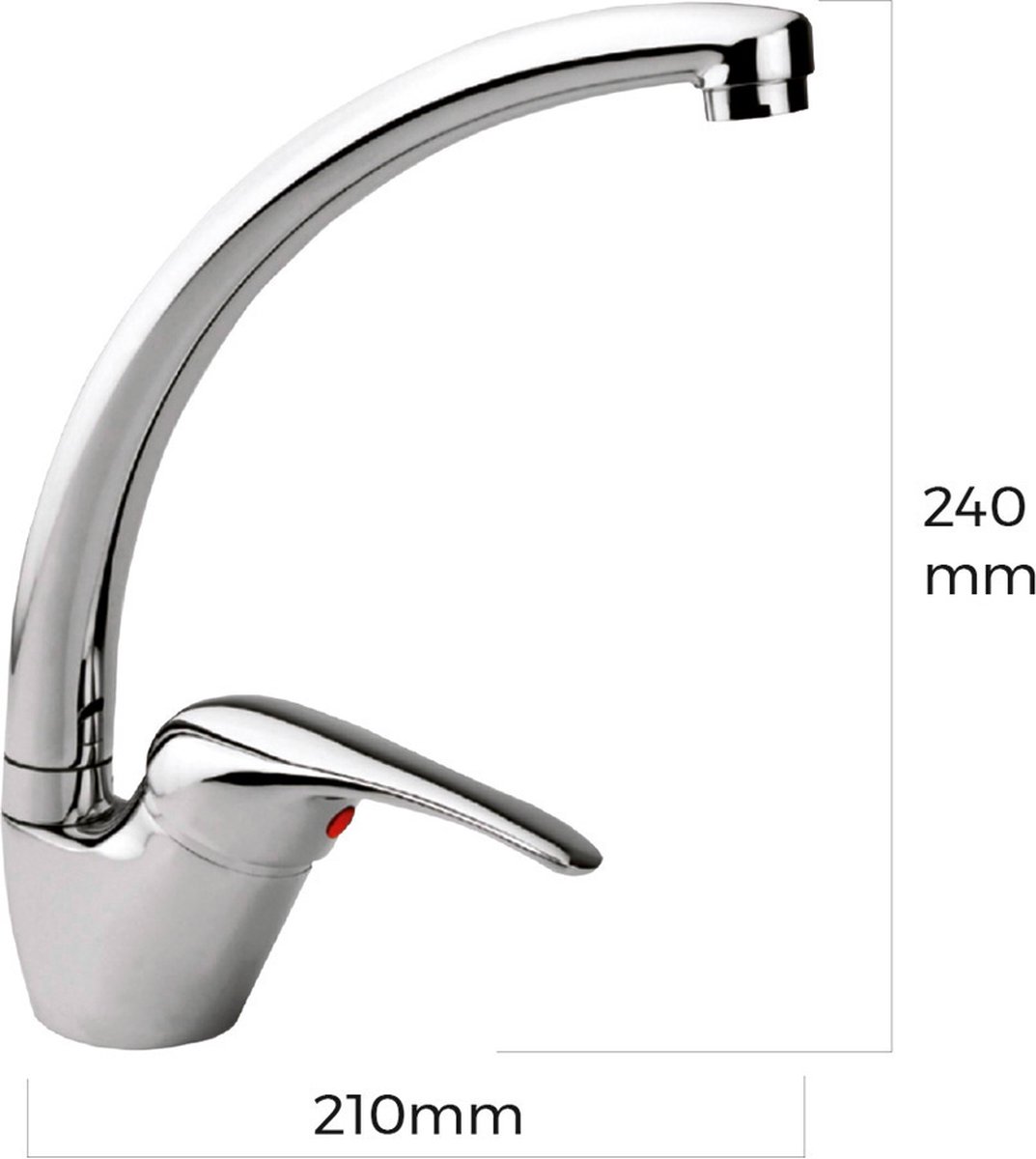 EDM Keukenkraan Chroom 21x24cm - Mengkraan - Keukenkraan - inclusief montage materiaal | bol.com