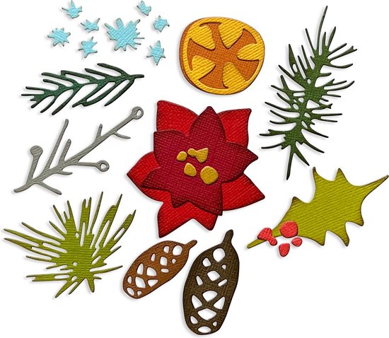 Sizzix Thinlits Die Set Modern Festive 14pieces | bol