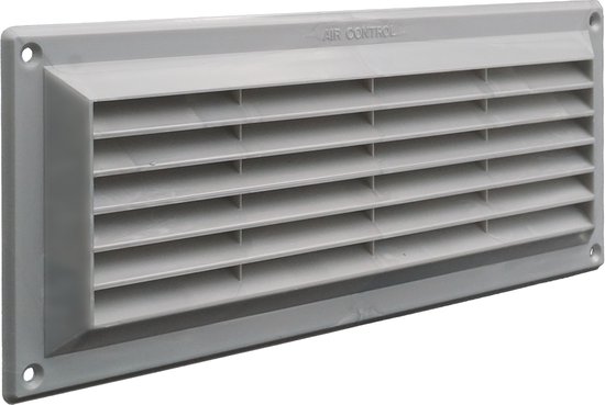 Air Control schoepenrooster opbouw met vliegengaas 250x100mm, kunststof ...