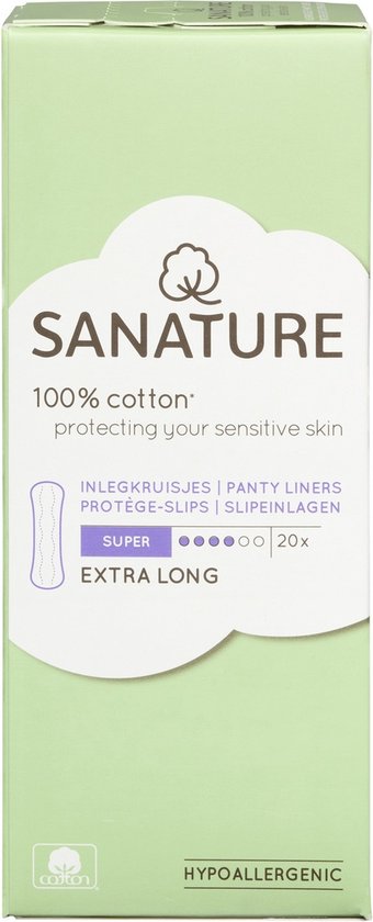 Sanature - Inlegkruisjes Super Extra Lang - 100% Katoen - 20 stuks | bol