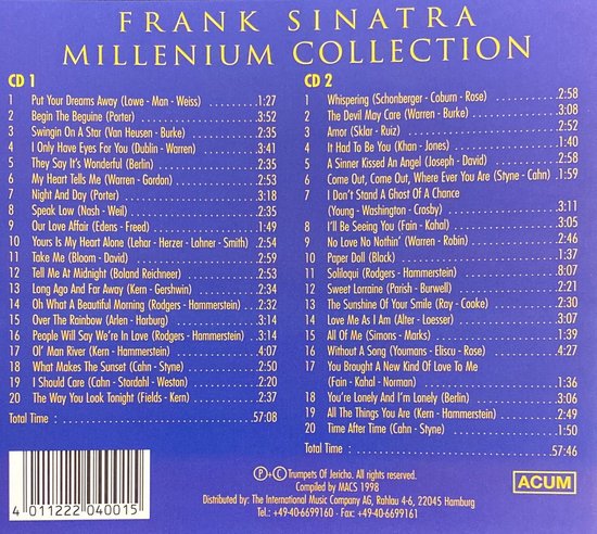 Millennium Collection, Frank Sinatra | Muziek | bol