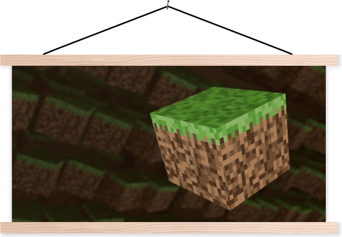Affiche scolaire - Minecraft - Block - Gaming - 90x45 cm - Lattes ...