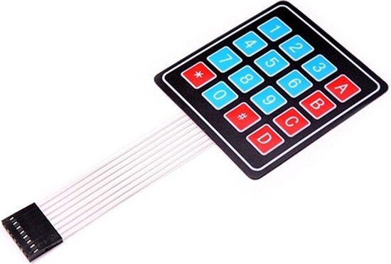 4x4 Membrane matrix keypad Paneel voor Arduino en Raspberry | bol