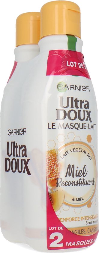 Garnier Ultra Doux Hair Milk Mask Restoring Honey - 2 x 250 ml (Franse ...