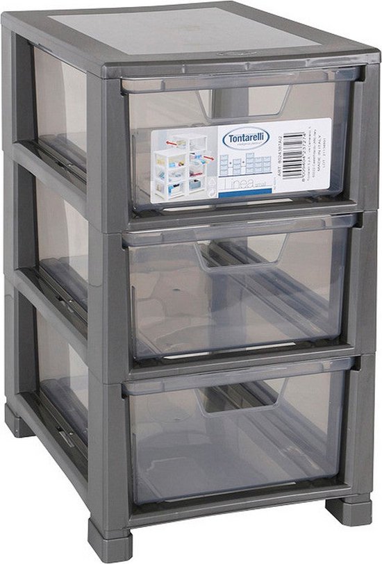 Ladenkast Tontarelli Linea mini Grijs Plastic (20 x 28,3 x 33,5 cm ...