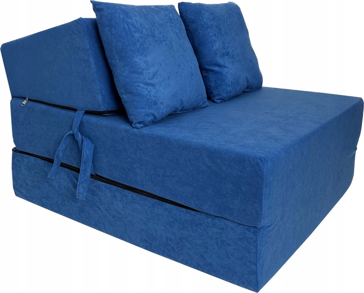 Opvouwbaar matras - 1 persoons - 200x70x15 cm - blauw | bol.com