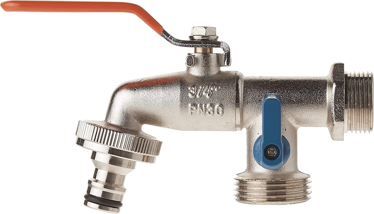 Kogelkraan - Kraanaansluitingvoor Tuin - Wasmachine - Regenton ...