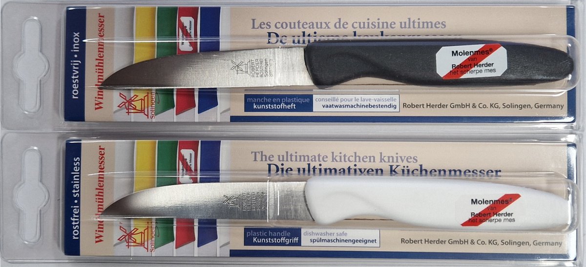 Robert Herder Molenmes - Schilmesje - Aardappelmes - RVS - Wit - Zwart ...