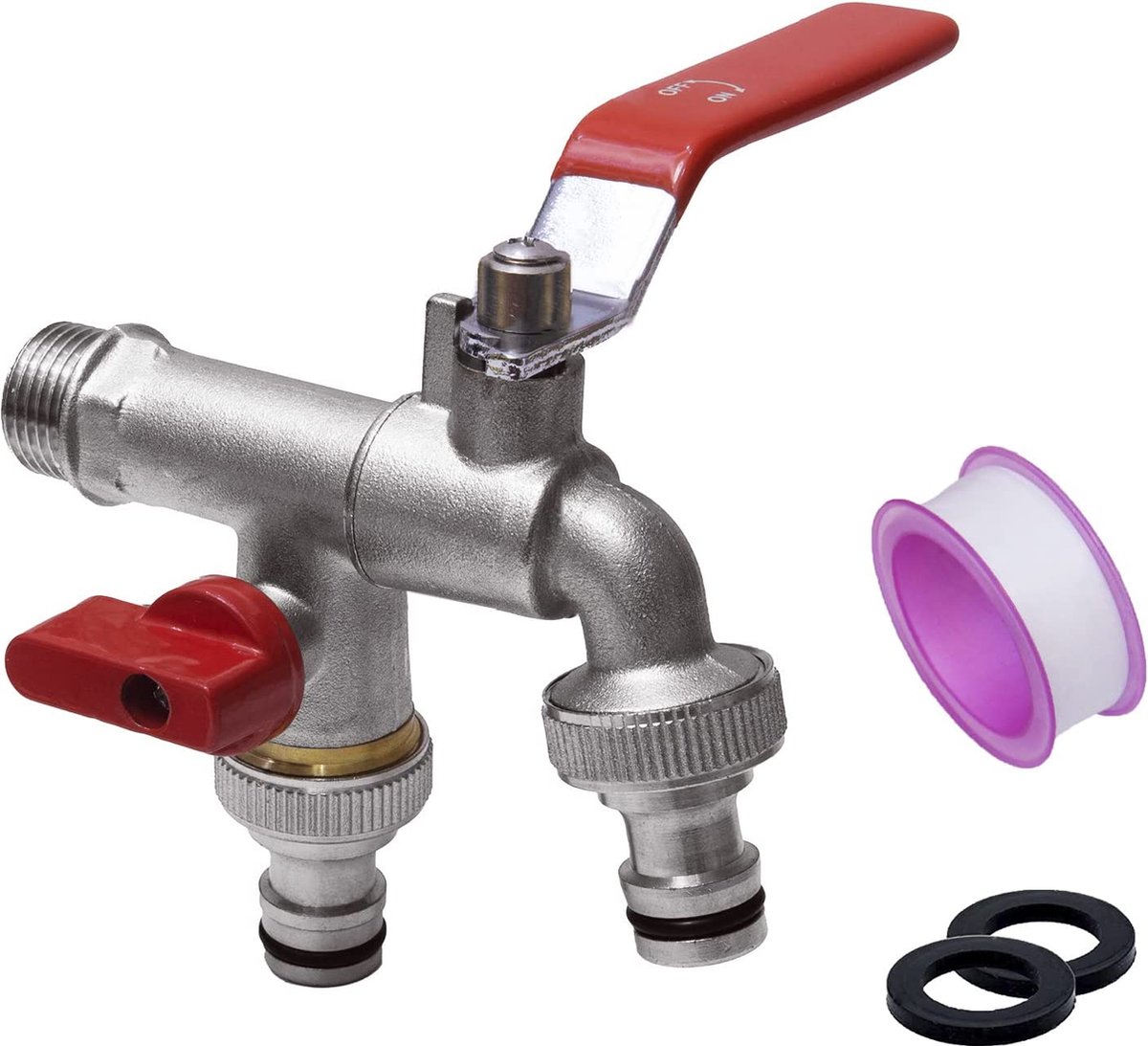 Kogelkraan - Kraanaansluitingvoor Tuin - Wasmachine - Regenton ...