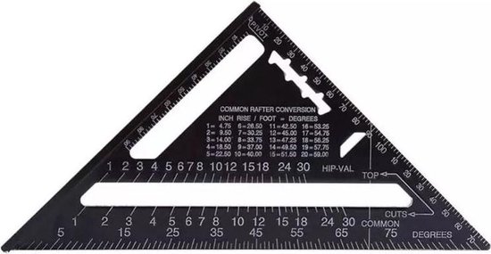 SFT-Products Winkelhaak Hoekmeter Staal- Winkelhaak - Blokhaak - Zwaaihaak -... | bol