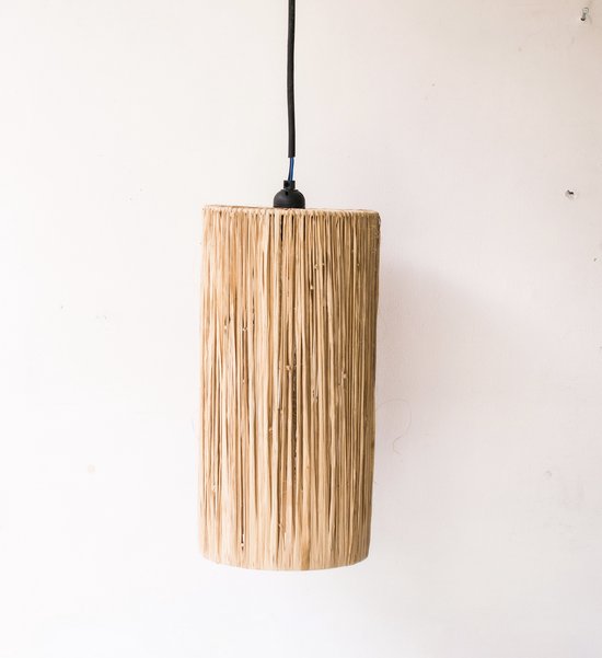 Raffia tube lamp medium 35 x25 cm (zonder snoer / zonder fitting) | bol