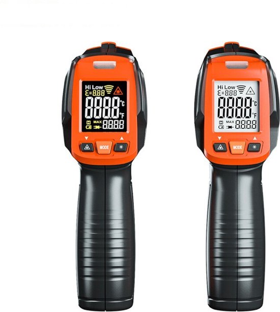 Bolture Infrarood Thermometer Laser - Warmtemeter -50 tot 580°C - LCD ...