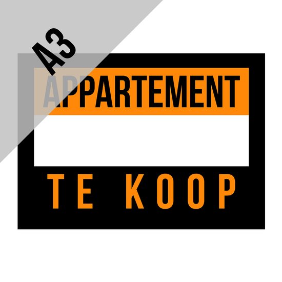 Voordeel pack | Affiches/ posters "Appartement Te Koop" | A3 formaat ...