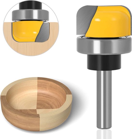 NICAVKIT 8 mm schacht kom en dienblad sjabloon frezen bit, bovenfrees ...