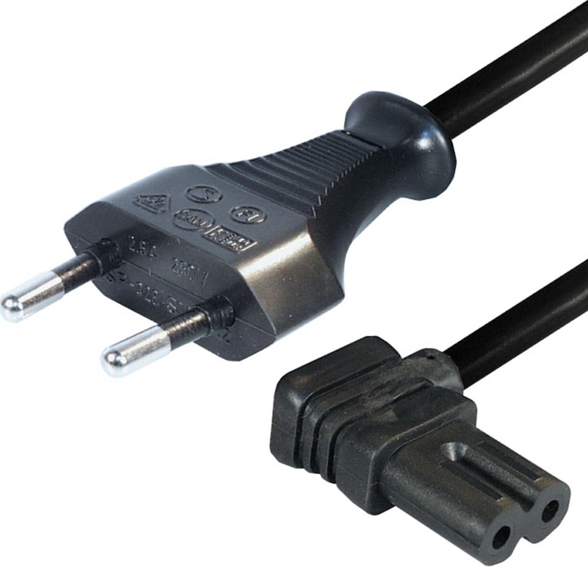 Scanpart C7 stroom kabel 2 meter - Met haakse stekker - Geschikt voor ...