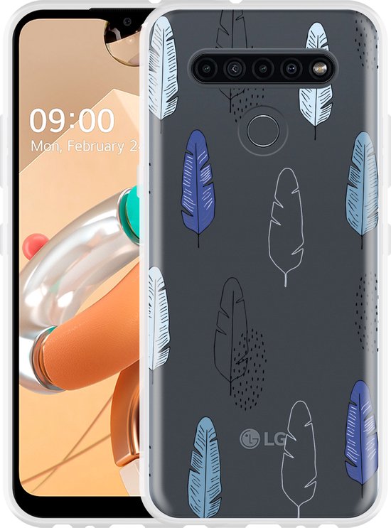 Hoesje geschikt voor LG K41S Feathers Pattern | bol