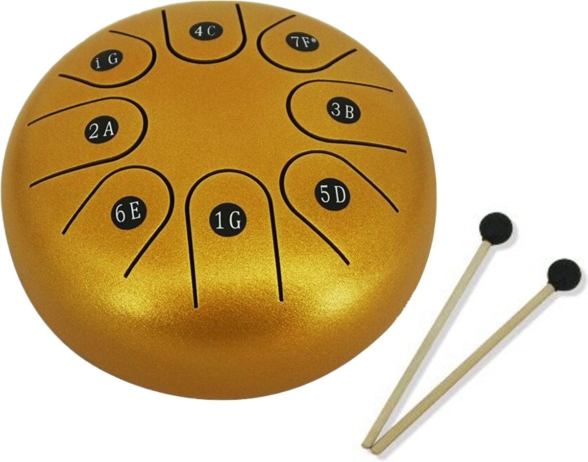 Handpan - Tongue Drum met Drumstokken - Steel Tongue Drum Inclusief ...
