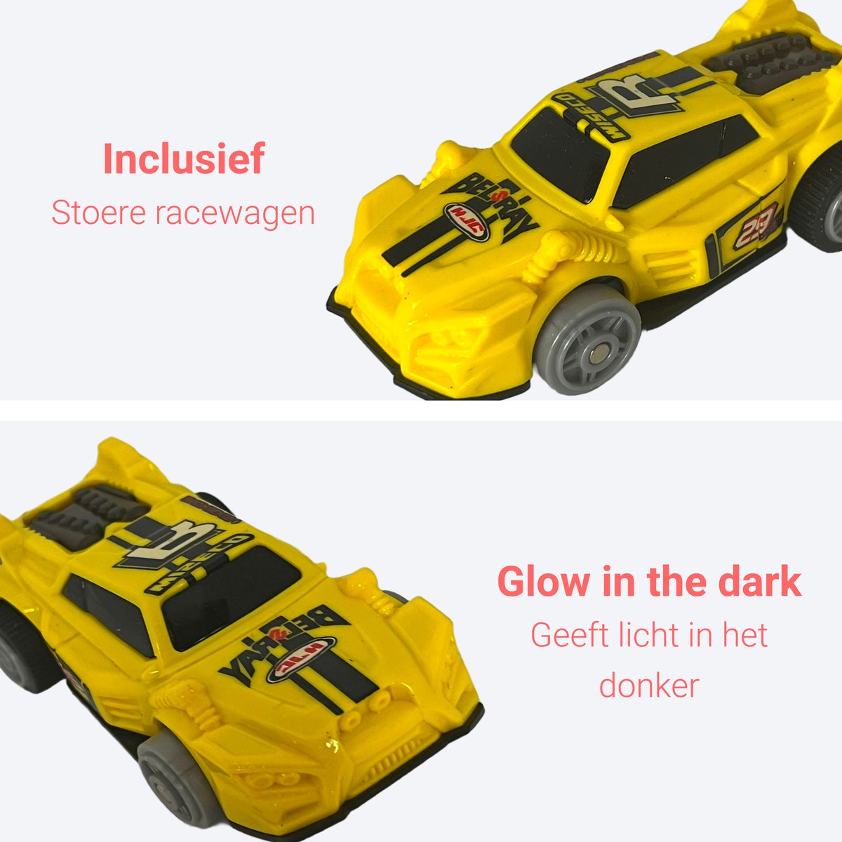 Jespro - Racebaan - Glow in the dark - Met looping - Incl. Race auto ...