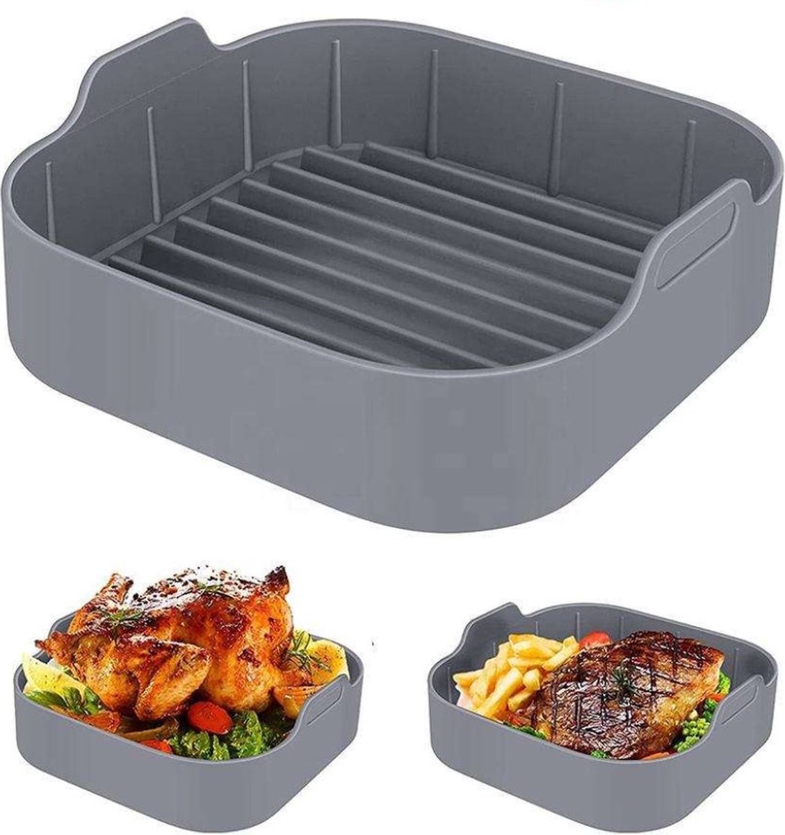Airfryer Siliconen Bakje-Siliconen Mandje – Airfryer Bakjes –Siliconen ...