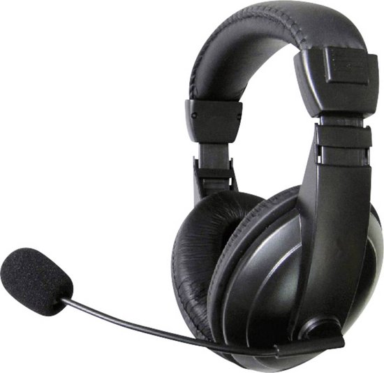 Renkforce RF-4755728 Over Ear headset Computer Kabel Stereo Zwart ...