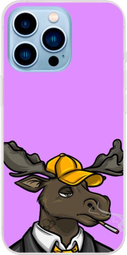 Phonegoat NFT Art iPhone 13 Pro Case Moose x Cigar | bol.com