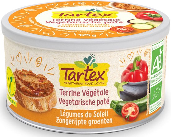 Tartex Paté Zongerijpte Groenten 125 gr | bol.com