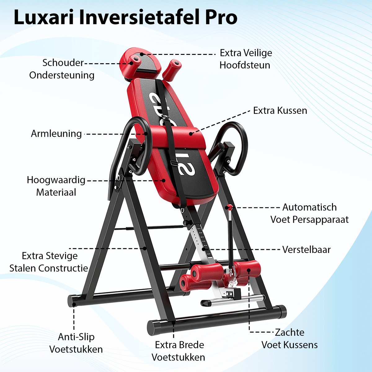 Luxari - Inversietafel Pro - Inversiebank - Inversietafel Voor Rug ...