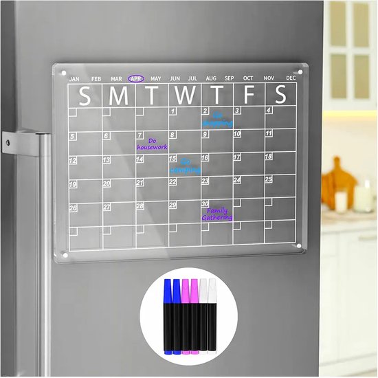 kalender 2023 - maandkalender- weekplanner- koelkast kalender- planbord ...