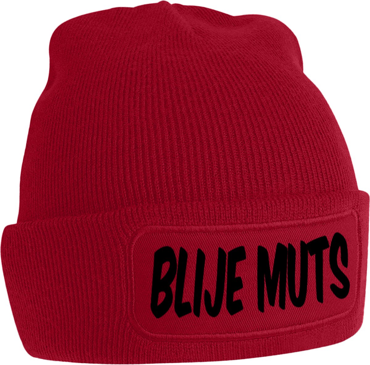 BLIJE MUTS muts - Rood met zwart - Beanie - One Size - Unisex ...