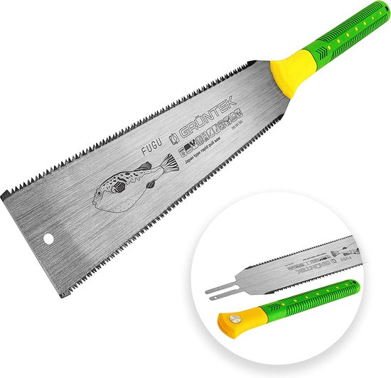GRÜNTEK - Japanse Zaag Handzaag - 300mm dubblezijdig Zaagblad ...