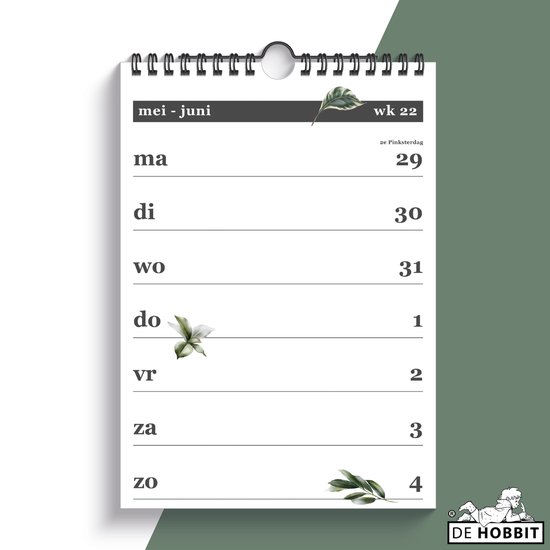 A5 Weekkalender Schooljaar 2023 - 2024 Botanisch | bol.com