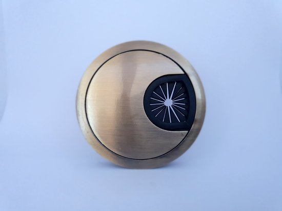 Kabeldoorvoer metaal rond 60 mm BRONS, geborsteld. | bol.com