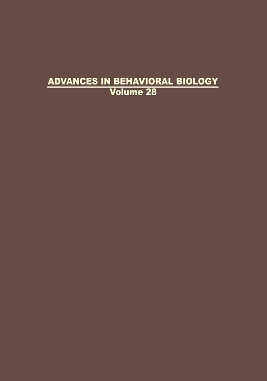 Advances in Behavioral Biology 28 - Brain Plasticity, Learning, and ...