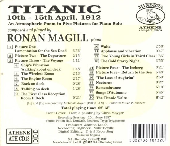Ronan Magill - Magill: Titanic (CD), Ronan Magill | Muziek | bol