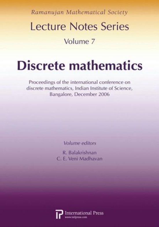 Ramanujan Mathematical Society Lecture Notes- Discrete Mathematics ...