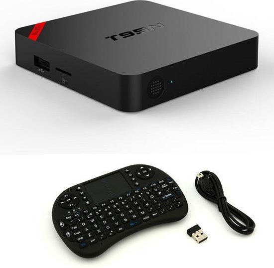 T95N 4K Android TV Box Kodi - Rii i8 Draadloos Toetsenbord Zwart | bol