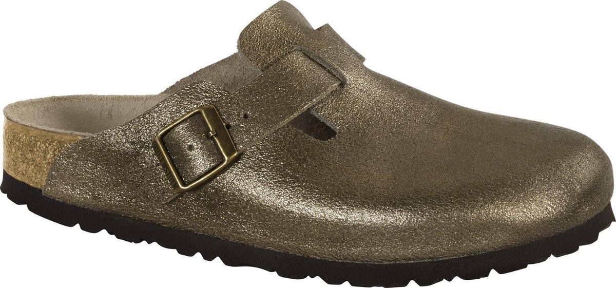 Birkenstock Boston Dames Clogs - Washed Metallic Antique Gold - Maat 37 ...