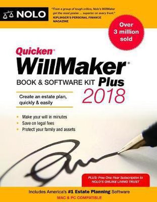 Quicken Willmaker Plus 2018 Edition, Editors Of Nolo | 9781413324259 ...