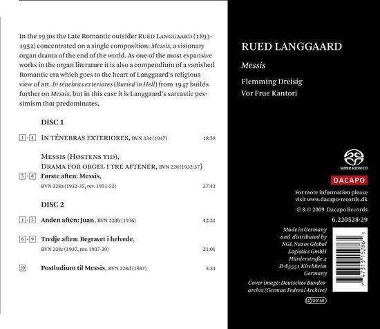 Flemming Dreisig - Langgaard: Messis (2 Super Audio CD), Flemming Dreisig | Muziek | bol