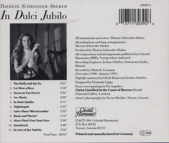 Therese Schroeder-Sheker - In Dulci Jubilo (CD), Therese Schroeder ...